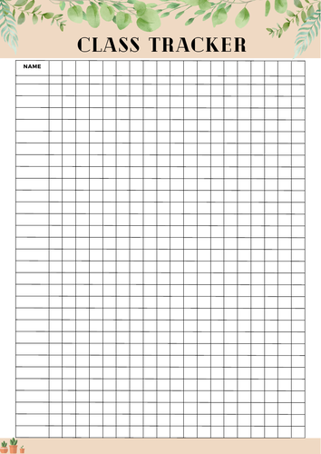 Botanical Themed monthly/weekly calendar, monitoring and tracker ...