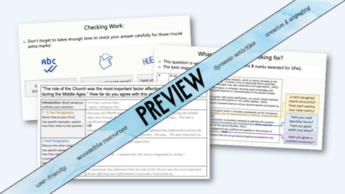 The Church & Justice in the Middle Ages: Exam Practice (Edexcel ...