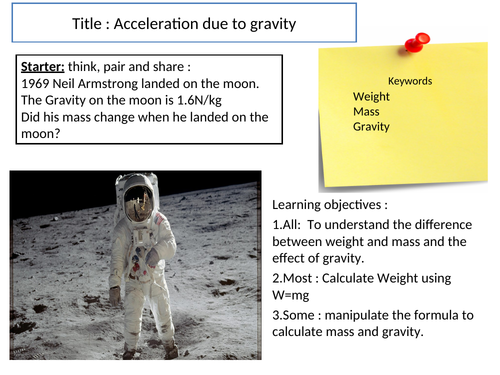 Weight mass and gravity | Teaching Resources