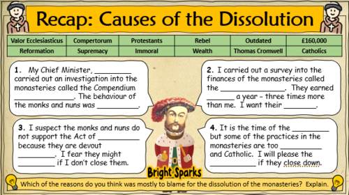 Dissolution of Monasteries - Henry VIII GCSE Edexcel - Lesson 24 ...