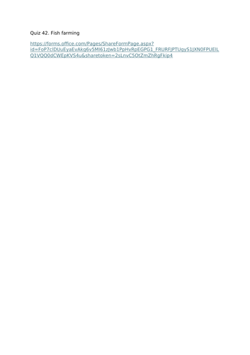 GCSE Forms quiz: Fish farming | Teaching Resources