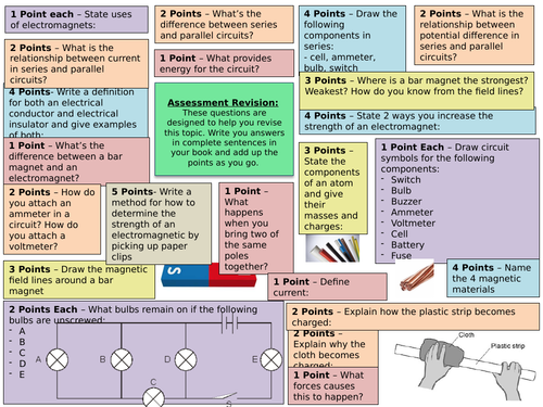 KS3 Electricity Revision Grid | Teaching Resources