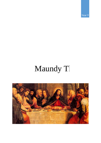 Holy Week Easter Maundy Thursday booklet | Teaching Resources