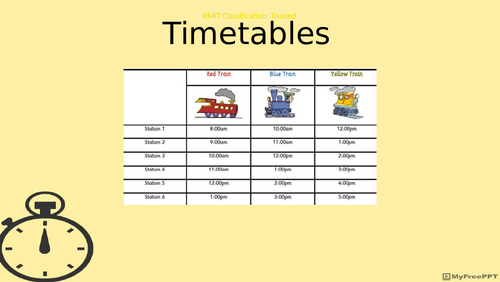 Understanding and Reading Timetables_Maths PPT | Teaching Resources