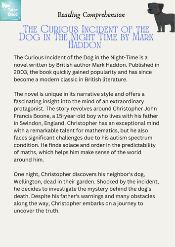 A Curious Incident of the Dog in the Night-time Bundle | Teaching Resources