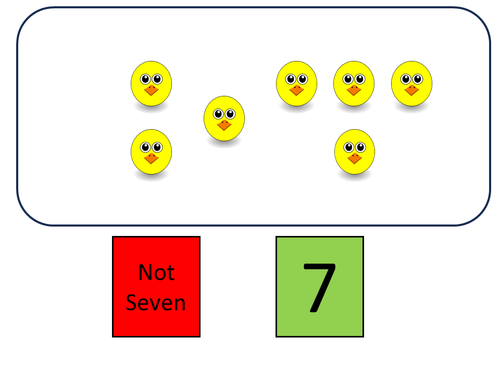 Easter Chicks Subitising 7 or NOT 7 | Teaching Resources