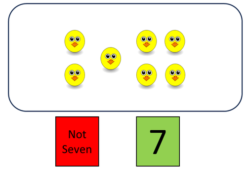 Easter Chicks Subitising 7 or NOT 7 | Teaching Resources