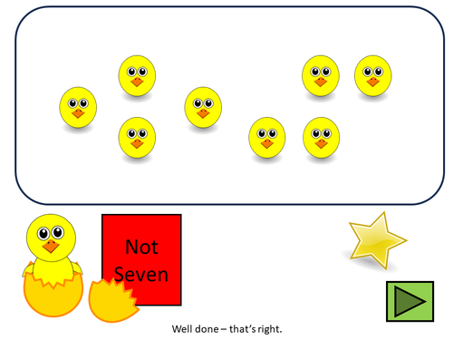 Easter Chicks Subitising 7 or NOT 7 | Teaching Resources