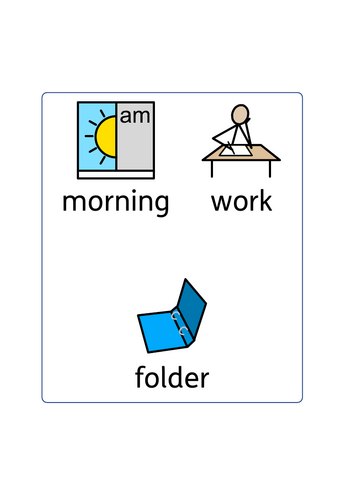 Morning Work Folder Widgit | Teaching Resources