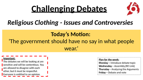 6th Form RE: Religious Clothing/Burka Ban Debate | Teaching Resources