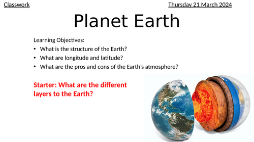 Astronomy GCSE Chapter 1 - Planet Earth | Teaching Resources