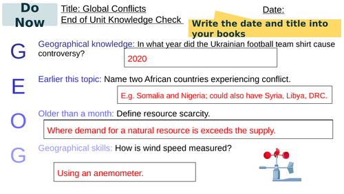 Geography of Conflict - Year 9 Scheme of Work | Teaching Resources
