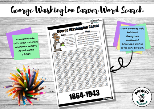 George Washington Carver Word Search | Teaching Resources