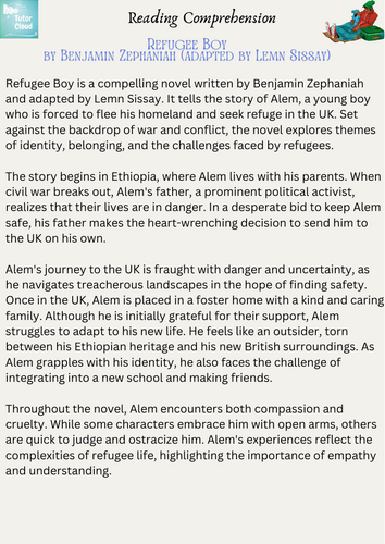 Refugee Boy by Benjamin Zephaniah (adapted by Lemn Sissay) Reading ...