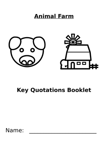 Animal Farm Key Quotes Booklet Dual Coded | Teaching Resources