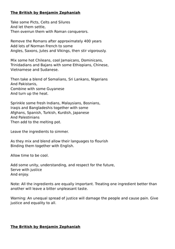 Edexcel Citizenship L2- A Melting Pot? | Teaching Resources