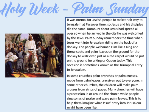 Holy Week | Teaching Resources