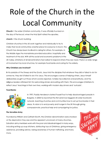 Christians in the Local Community | Teaching Resources