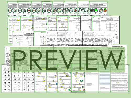 Consonants Blends Final Endings Clusters St Patricks Day Worksheets ...