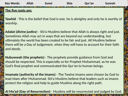 Key Beliefs in Islam | Teaching Resources