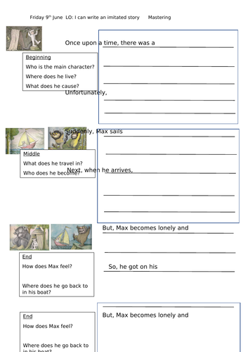Where The Wild Things Are - Y1 - 3 week full Talk for Writing planning ...