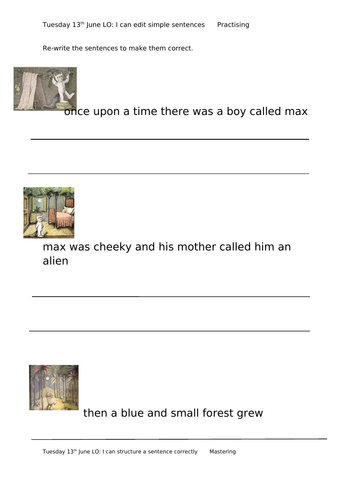 Where The Wild Things Are - Y1 - 3 week full Talk for Writing planning ...