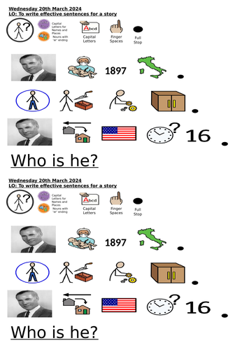 Antonio Pasin Biography_Year 1 Writing Unit | Teaching Resources