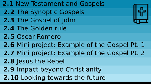 Year 8 Gospels unit | Teaching Resources