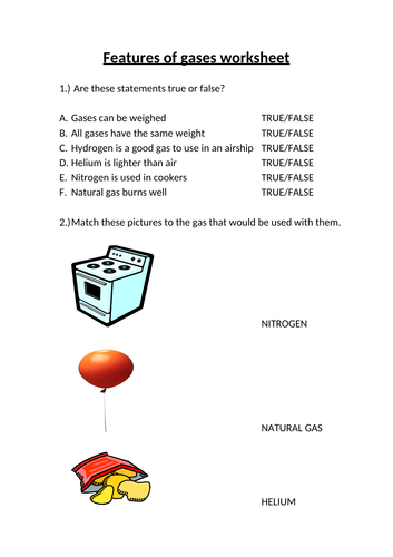 Gases Year 5 Lesson Plan Including Noble Gases | Teaching Resources