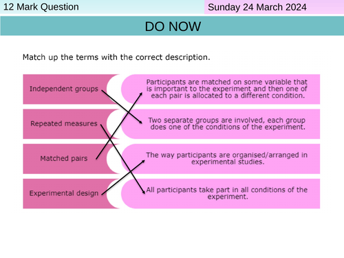 L22: Designing Studies (12 Mark Question) - Research Methods - AQA ...