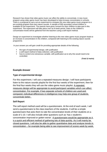 L22: Designing Studies (12 Mark Question) - Research Methods - AQA ...