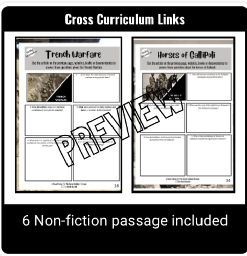 THE GREAT GALLIPOLI ESCAPE by Jackie French NOVEL STUDY | Teaching ...