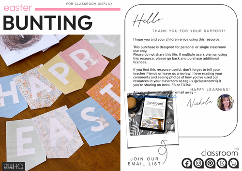 Pastel Easter Bunting Flag Pack | Easter Bulletin Board Display ...