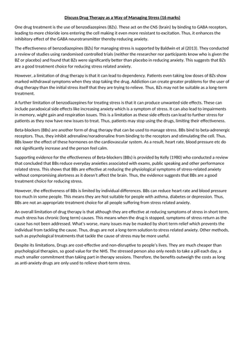 Stress Essays Bundle 16 Mark Model Answers AQA Psychology | Teaching ...