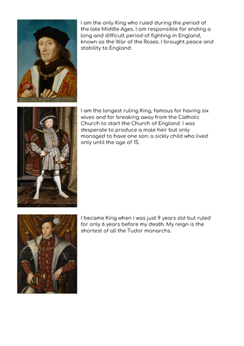 Tudor England KS2 6 week Unit of Work | Teaching Resources