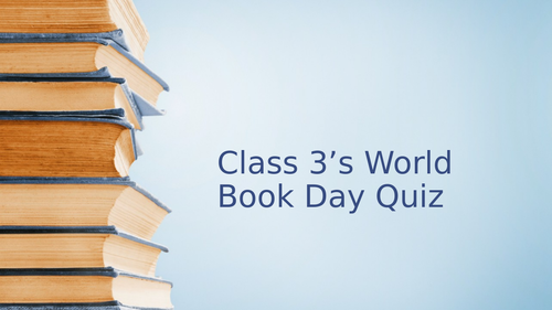 World Book Day Quiz | Teaching Resources