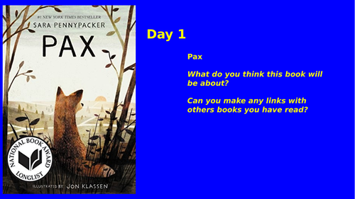 Whole Class Reading unit on Pax | Teaching Resources