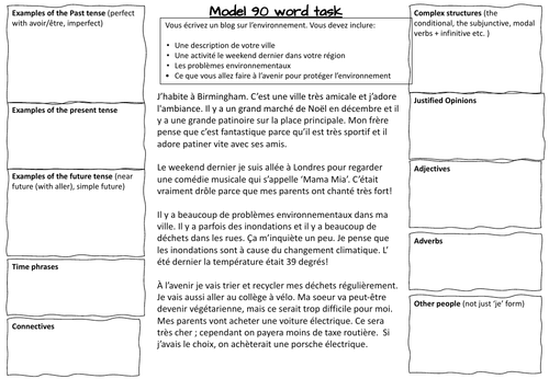 l'environnement (un oeil sur le monde) model 90 words worksheet ...