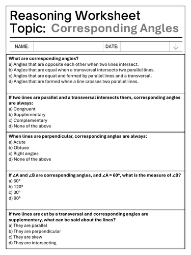 Mastery Maths - Reasoning Questions - Corresponding Angles | Teaching ... Mastery Maths - Reasoning Questions - Corresponding Angles | Teaching ...
