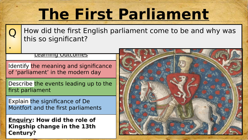 The First Parliament & Simon de Montfort | Teaching Resources