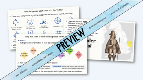 Witchcraft during the Early Modern Period (Edexcel) | Teaching Resources