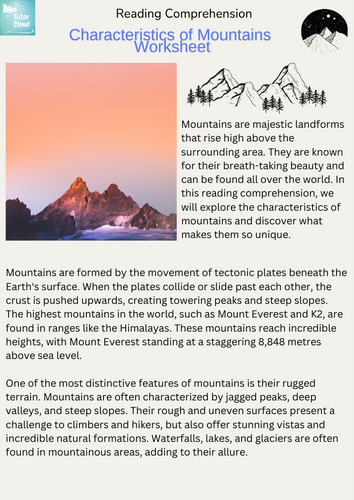 Geography Mountains Resource Bundle | Teaching Resources
