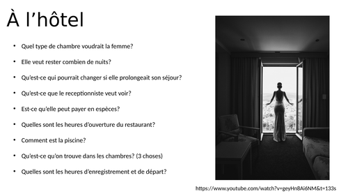 À l'hôtel - listening | Teaching Resources