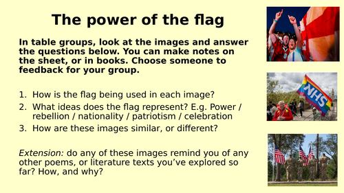 Flag by John Agard lesson | Teaching Resources