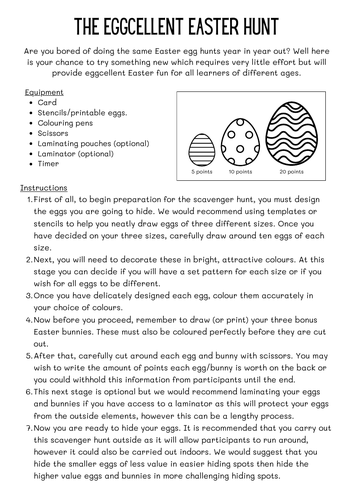 Instructional Writing How to Make an Easter Scavenger Hunt | Teaching ...