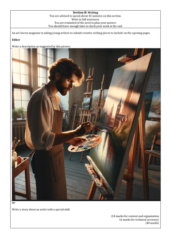 AQA Language Paper 1 Section B picture prompts | Teaching Resources