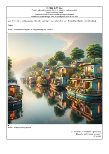 AQA Language Paper 1 Section B picture prompts | Teaching Resources