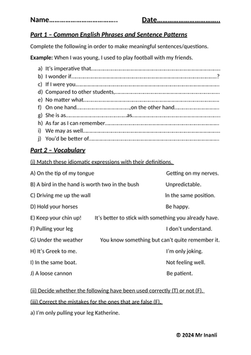 Common sentence patterns, Vocabulary, Grammar - Imperfect Vs Simple ...