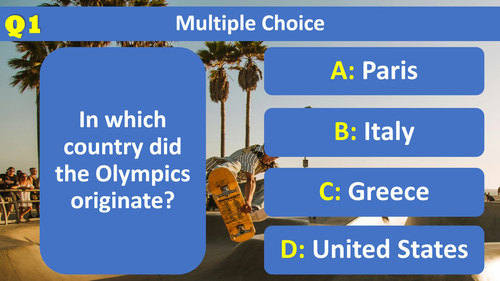 Olympic Games Quiz 2024 | Teaching Resources
