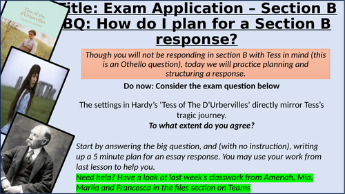 Tess of The D'Urbervilles: Structuring an Essay | Teaching Resources